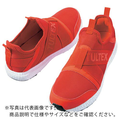 特長：超軽量・樹脂先芯　ニットアッパーで柔らかくフィットします。ムレも軽減します。脱ぎ履きしやすいスリッポンスタイルです。女性サイズ対応です。用途：軽作業に。仕様：寸法(cm)：28.0足幅サイズ：EEE色：レッド樹脂先芯材質／仕上：甲皮：...