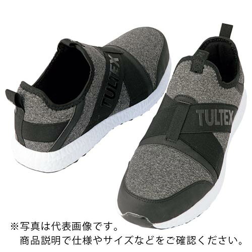 特長：超軽量・樹脂先芯　ニットアッパーで柔らかくフィットします。ムレも軽減します。脱ぎ履きしやすいスリッポンスタイルです。女性サイズ対応です。用途：軽作業に。仕様：寸法(cm)：25.0足幅サイズ：EEE色：モクグレー樹脂先芯材質／仕上：甲...