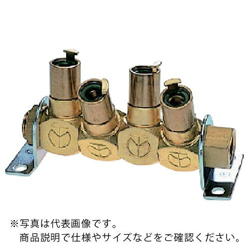 特長：一箇所の配管口より複数の配管口が取り出せます。取り出し口は方向を自由に変える事が出来、固定も出来ます。取り出し口にタッチコネクターを内蔵しています。用途：各種エア配管回路分岐仕様：分岐数：4適合チューブ外径(mm)：10接続ねじ部：R...