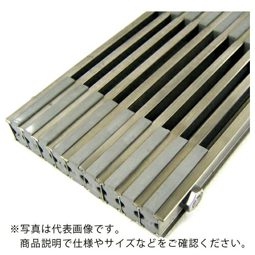 特長：ステンレスと樹脂が組み合わさる事で防音効果とクッション効果がある金属マットです。樹脂カラー：グレーです用途：玄関風除室仕様：高さ(mm)：13価格は最大サイズ平米計算ピッチ(mm)：7高さ(mm)：13材質／仕上：本体：ステンレス＋塩...