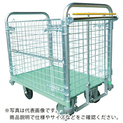 特長：ハンドストッパー付き、観音型四方囲い上フタ付きタイプです。観音扉なので物の出し入れが簡単にできます。床板は焼き付け塗装、網部品はユニクロメッキ仕上げの為、サビに強いです。ハンドルを握るとストッパーが解除され、ハンドルを離すとストッパー...