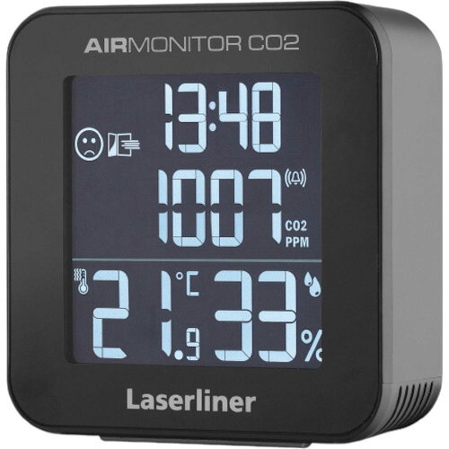特長：スイス製高精度センサー(NDIR ［［CO2］］)です。精度を保つための自動校正機能付です。［［CO2］］濃度が高くなると、視覚と聴覚でお知らせします。室内環境を改善するための推奨換気量・湿度・温度・時間表示です。夜間はディスプレイを...