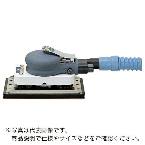 特長：低重心設計で使いやすく、長時間作業でも疲れません。手になじむ梨地仕上げラバーキャップ付です。軽量ボディ採用により抜群の操作性です。用途：パテの研ぎおろし、研ぎならし、あらゆる研磨作業に。ライン出し仕上げ研磨作業に。仕様：ホース取付口：...
