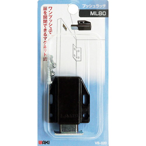特長：ワンプッシュで開閉できます。用途：オーディオラックなどのガラス扉に。仕様：全長(mm)：36取付ピッチ(mm)：28厚さ(mm)：15規格：ML80使用ビス(mm)：3.1X13　●代表画像について 商品によっては、代表画像を使用して...