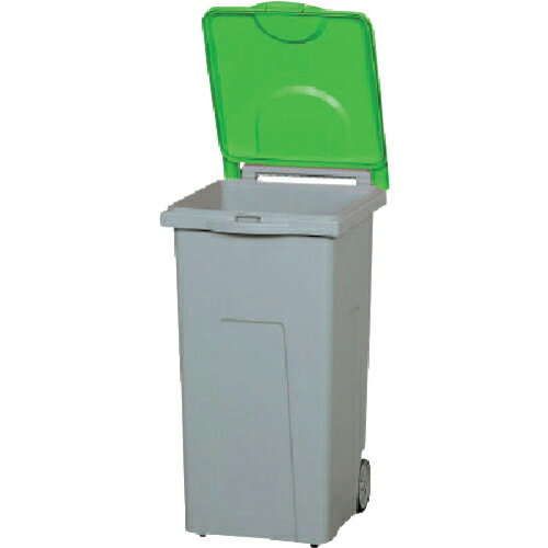 特長：家庭・店舗用キャスター付きダストボックスです。フタと本体の接触面にパッキンを設置し、臭いの放出を防止します。仕様：色：グレー/グリーン間口(mm)：523奥行(mm)：435高さ(mm)：798内寸(mm)間口×奥行×高さ：390×3...