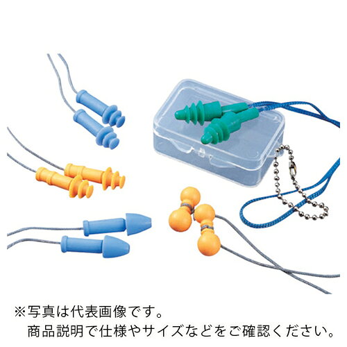 特長：ひも付き柔らか仕上げのシリコーン製です。用途：騒音のする作業現場仕様：コード：有(700mm)サイズ：フリー色：オレンジSNR値(dB)：9ケース：ありひょうたん型材質／仕上：シリコンゴム　●代表画像について 商品によっては、代表画像...