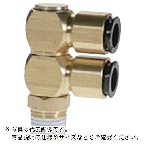 特長：用具不要のワンタッチ着脱です。チューブへの傷がつきにくいロック構造です。ボディが金属製で衝撃などに強い構造になっています。用途：各種エア配管仕様：適合チューブ外径D(mm)：6ネジ部：R1/8材質／仕上：本体：しんちゅうシール材：ニト...
