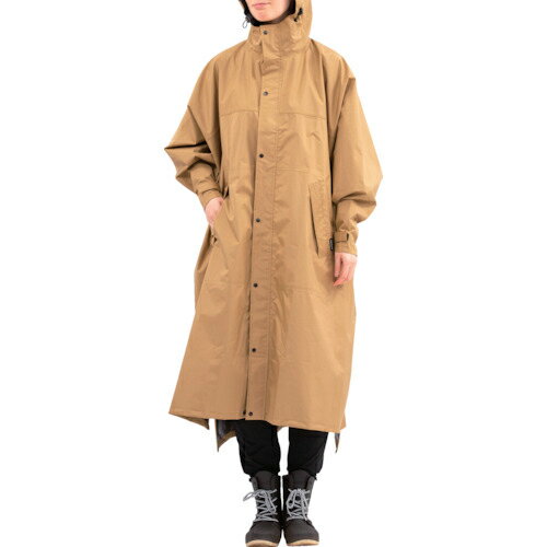 特長：突然の雨でも素早く簡単に着れる前開きファスナータイプの軽量ポンチョです。胸幅95cm、着丈116cmと男性の方でもゆったり着られるサイズです。自転車乗車時に便利な手甲カバー付です。レイバイザー(別売りV-002、003)が装着できます...