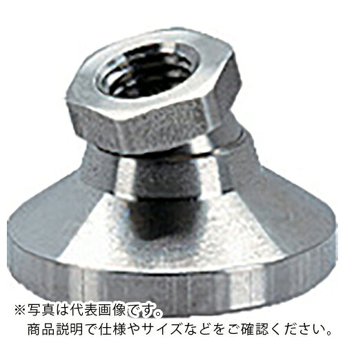 特長：装置の脚部として使用できます。15°まで傾きを吸収します。ボール・エレメント付です。用途：機器の足やスラスト・パッドとして。 仕様：許容荷重(kgf)：2800ねじ寸法：M12全高(mm)：26台座径(mm)：40首振角度(°)：15...