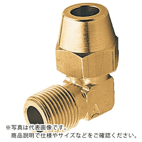 特長：用途：銅管用継手。仕様：適合銅管外径(mm)：8寸法(mm)L：29ねじ：R1/8六角対辺(mm)：17寸法(mm)L1：19使用流体：水・空気・油流体温度：-50〜150℃使用圧力：3.45MPa材質／仕上：黄銅（C3604、C37...