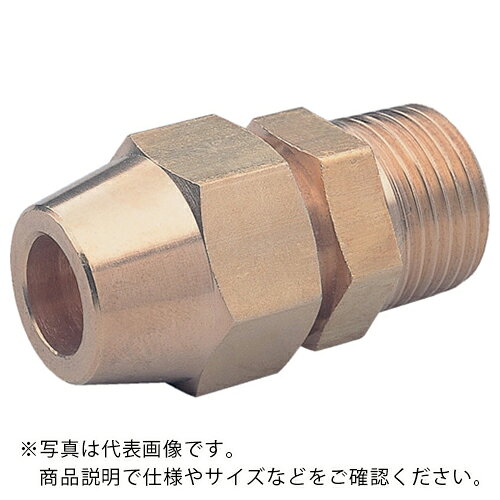 特長：拡管した銅管を、機器・装置に接続するためのジョイントです。用途：銅管用継手。フレアー加工銅管とネジ配管の接続に。仕様：適合銅管外径(mm)：19.05寸法(mm)L：59ねじ：R3/4六角対辺(mm)ナット：32六角対辺(mm)本体：...