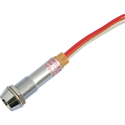 特長：高輝度LED表示灯です。使用電圧範囲がDC5〜60VのDC専用フリー電源仕様です。赤・橙の2色発光となります。レンズ色:乳白パネルカット:φ10.2長さ200mmのリード線(UL1007 AWG24)付です。用途：電源表示灯用電源のO...