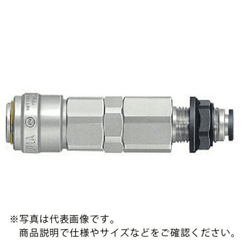 特長：押し込むだけでワンタッチ接続ができ、操作性に優れています。用途：仕様：最高使用圧力(MPa)：1.0使用流体：空気適合チューブ外径(mm)：6使用温度範囲(℃)：-20〜80耐圧力(MPa)：1.5片路開閉型材質／仕上：本体：鋼鉄（ク...