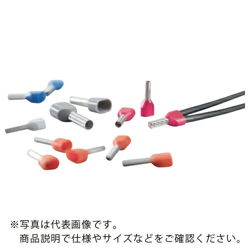 特長：スリーブ（フェルール）は電線のバラケを防止し品質の向上に貢献します。電線サイズ毎に色分けできる豊富なカラーバリエーションを用意しています。用途：バネ接続、プッシュイン端子台、他各種ヨーロッパ式端子台用。電線2本接続用。仕様：全長(mm...