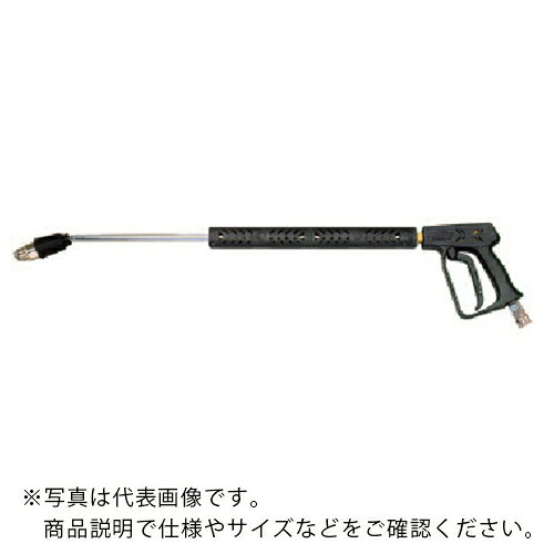 特長：2つのノズルで直噴と扇形の2パターンの噴射ができます。　右に傾けると直噴、左に傾けると15°の扇形噴射に切り替えられます。仕様：適合機種：高圧洗浄機21/90G・GP、21/80GSホース接続：SUSワンタッチカプラ材質／仕上：本体：...