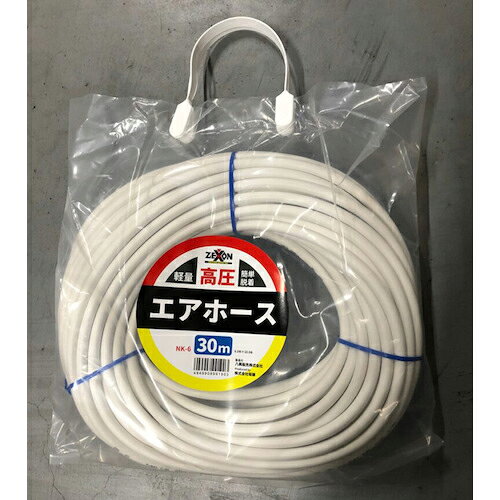 特長：柔らかく、滑り抜群で、かつ軽量の為、引っ掛かりにくく折れを防ぎます。オール白で現場で目立ちます。用途：屋内作業、内装作業のエアーツールに仕様：内径×外径(Φmm)：6×10・最高使用圧力(MPa)：2.8・長さ：30m材質／仕上：特殊...