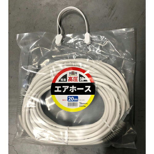 特長：柔らかく、滑り抜群で、かつ軽量の為、引っ掛かりにくく折れを防ぎます。オール白で現場で目立ちます。用途：屋内作業、内装作業のエアーツールに仕様：内径×外径(Φmm)：6×10・最高使用圧力(MPa)：2.8・長さ：20m材質／仕上：特殊...