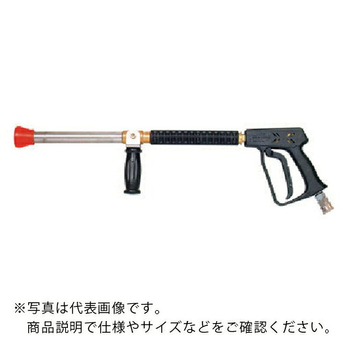 特長：レバーの切替で、直噴（遠方に放水）と拡散噴射（円すい状に放水）ができます。用途：高圧洗浄機用ガン。　建築物解体現場のホコリ押さえなど。仕様：適合機種：高圧洗浄機30／100GS、21／80GSホース接続：SUSワンタッチカプラ材質／仕...