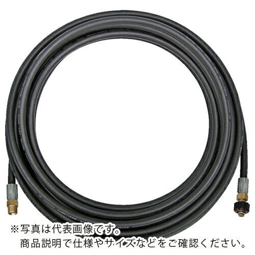 用途：高圧洗浄機用高圧ホース。仕様：適合機種：200V冷水タイプ全機種、30／50G・GPを除くエンジンタイプ全機種クイックカプラ仕様　長さ：30m材質／仕上：外装：ゴム補強層：ステンレスカプラ：黄銅注意：200Vの高圧洗浄機に使用する場合...