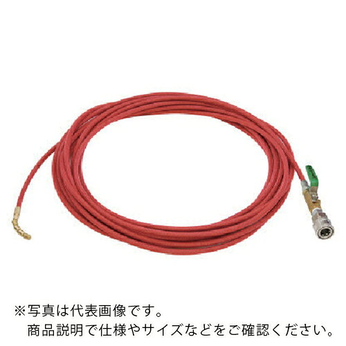 特長：ポリエステルチューブにステンレスメッシュ、ナイロンカバーの3層構造。　ステンレスメッシュ層により、コシが強く、管内の通過性バツグン。　抵抗が少なく、SUS洗管ホースより推進性が高い。　先端は曲管に対応した4連スネークノズル。　止水用の...