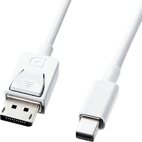 特長：ミニDisplayPort→DisplayPort変換ケーブル白です。ミニDisplayport（Thunderbolt)搭載のMacや、各社パソコンとDisplayPortを持つディスプレイを接続して使用することができます。Disp...