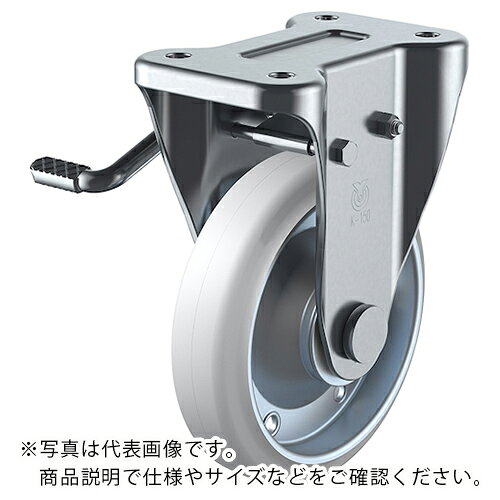 特長：標準的な大型キャスターで、重量物の運搬に数多く使用されています。走行性、耐油性に優れた耐油ゴム車輪を使用しています。用途：重量物の運搬に。仕様：車輪径D(mm)：150許容荷重(daN)：200許容荷重(kgf)：204車輪幅(mm)...