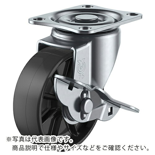 特長：走行性・耐荷重を備えた標準的な小型キャスターです。耐摩耗性に優れたナイロン車輪を使用しています。用途：台車や家具、什器などに。仕様：車輪径D(mm)：100タイプ：自在式(ストッパー付)許容荷重(daN)：60許容荷重(kgf)：61...