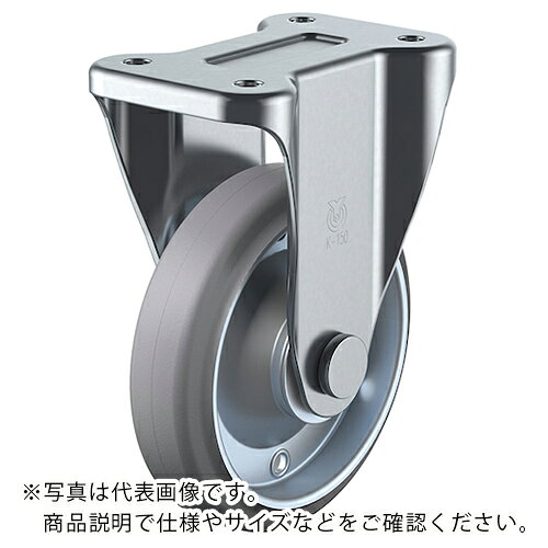特長：標準的な大型キャスターで、重量物の運搬に数多く使用されています。走行性に優れ、床面に走行跡を残しにくいグレーゴム車輪を使用しています。用途：重量物の運搬に。仕様：車輪径D(mm)：100タイプ：固定式許容荷重(daN)：120許容荷重...
