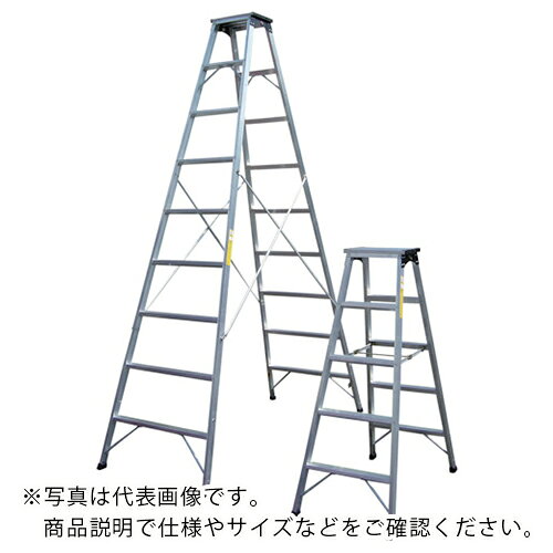 特長：天場が広く、各段すべてにも幅広ステップ材を使用していますので、作業性および安定性が抜群にすぐれている専用脚立です。仕様：最大使用質量(kg)：160天板高さ(m)：0.86収納時全長(m)：0.94天板寸法(mm)：250×365踏ざ...