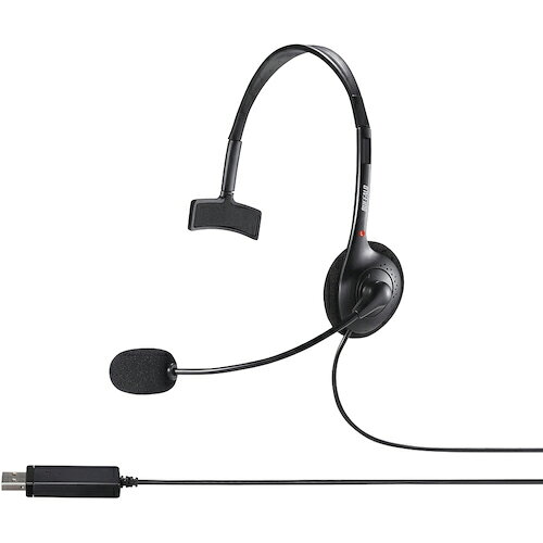 特長：パソコンに挿すだけで使えるUSB接続のヘッドセット 安定した装着感で周りの音も聞こえる片耳ヘッドバンド式 しっかり聞こえる27mmドライバーユニット搭載 マイクミュート機能付ボリュームコントローラー マイク部にノイズを低減するウィンド...