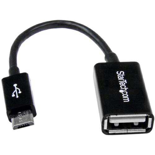 特長：12cm micro USB OTG変換アダプタです。USB 2.0 On-The-Go対応のタブレット／スマートフォンに標準USBポートを追加します。タブレットにUSB メモリー、マウス、キーボードなどを接続します。編組とアルミマイ...