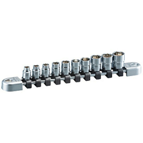 特長：ネプロス 6.3sq. ソケットホルダーにセットしたソケットセットです。強度・靭性・耐久性を備えた材料と高度な熱処理技術を採用し、KTCブランドと同等の強度ながら薄肉・軽量化を実現しました。口径部と差込角部にはKTC独自のパワーフィッ...