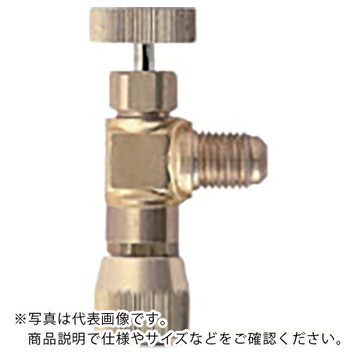 特長：ホースに取付け、サービスポート着脱時に冷媒の吹き出しをコントロールできます。R-22（旧冷媒）用です。用途：R-22用エアコンの取り付け作業時にサービスポートに取付。仕様：接続サイズ：1/4フレアオス×1/4フレアメス接続サイズ：1/...