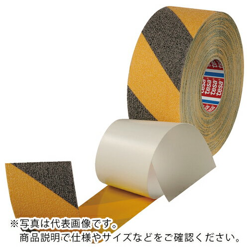 特長：粘着力が強く、凹凸面への適用が可能です。耐摩耗、耐水、耐候、耐油性に優れます。トラタイプなので危険表示に役立ちます。用途：屋内・屋外兼用。仕様：色：イエロー/ブラック幅(mm)：50長さ(m)：6厚さ(mm)：0.7テープカット条件：...