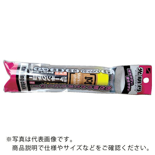 特長：太くて折れにくい材木チョークです。袋入れタイプ。冬の寒さにも耐えられる「マーキングチョーク」です。車内等の高温環境・低温環境にも強く温度の変化にも対応させました。用途：木材、道路表示、ブロック、コンクリート、鉄、石など。仕様：色：蛍光...
