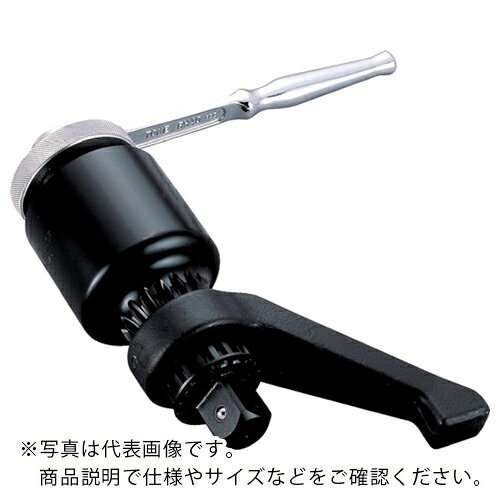 特長：早回しノブを付けていますので、レンチのセッティングが素早く、高出力と合わせて短時間で作業ができます。最大20mmの幅で反力受がスライドしますので、幅広い用途でご使用いただけます。用途：大型ボルト・ナットの締付け、緩め作業用。仕様：倍率...