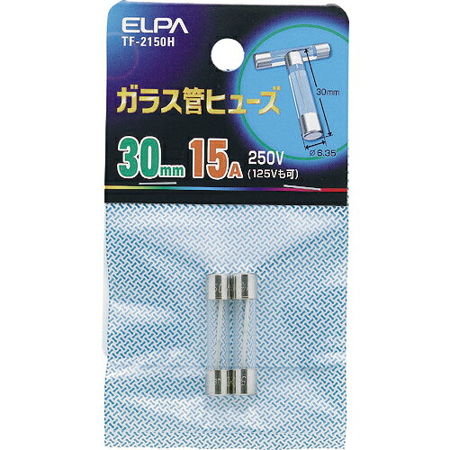 特長：小型テレビ・ラジオやAV音響機器、家庭用の小型機器内の回線保護など。125Vも可です。仕様：定格：・電圧250V・電流15A・遮断電流100A材質：・エレメント銀メッキ銅線・口金黄銅(ニッケルメッキ)全長：30mmφ6.35溶断特性：...