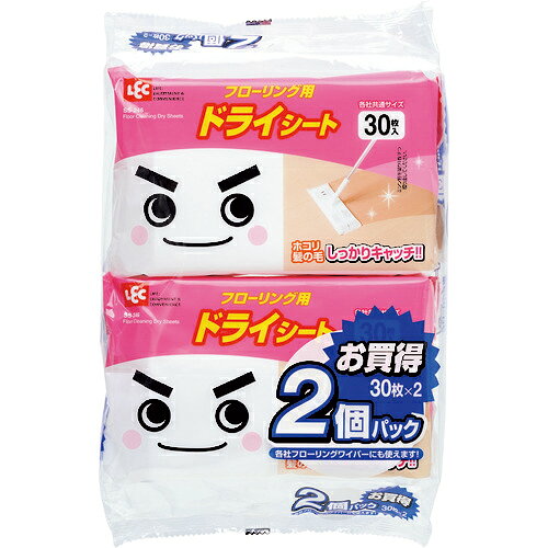 特長：ホコリ、髪の毛、ペットの毛をしっかりキャッチします。用途：フローリングのお掃除に。仕様：ドライシートフローリング用30枚2個パック　●代表画像について 商品によっては、代表画像を使用している場合がございます。 商品のカラー、サイズなど...