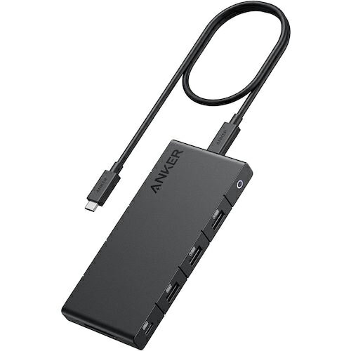 特長：USB PD対応USB-Cアップストリームポート×1、USB PD対応USB-C ポート (最大入力100W / 最大出力85W) ×1※データ転送や映像出力に非対応、データ転送用USB-C 3.2 Gen1 ポート (最大5Gbps...