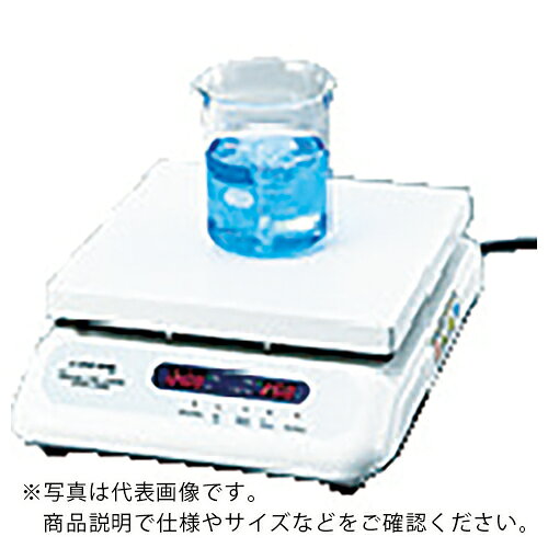 特長：セラミックガラス製プレートで耐熱、耐薬品性に優れています。最高温度550℃までの高温加熱用途に使用できます。高温時に誤って触れる事がないよう、高温警報表示機能付です。スロースタート回転機能により溶液の飛散を抑えます。仕様：かくはん容量...