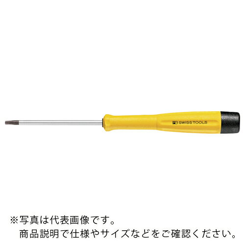 特長：弱電関連での作業に最適なESDタイプです。静電気の帯電または放電が危険または損傷をもたらす可能性のある作業現場全般に適しています。仕様：軸長(mm)：80刃先：T15全長(mm)：173　●代表画像について 商品によっては、代表画像を...