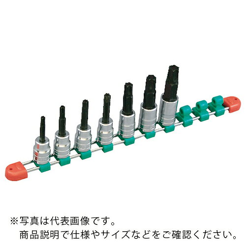 特長：ビット部は差込式で、交換が可能です。T型いじり止め形状です。差込角側は応力の集中を防ぐパワーフィット形状を採用しています。仕様：差込角(mm)：12.7セット内容(点)：7ソケット内容：BT4- T30H, T40H, T45H, T...