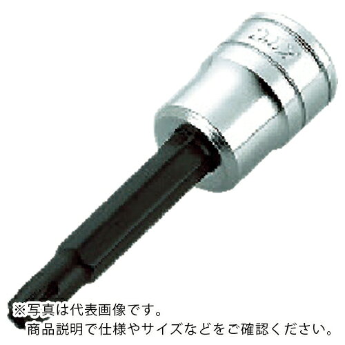 特長：ビット部は差込式で、交換が可能です。T型いじり止め形状・スタンダードタイプです。差込角側は応力の集中を防ぐパワーフィット形状を採用しています。用途：汎用工具仕様：呼びNo.：T30先端寸法(mm)：5.49差込角(mm)：6.35全長...