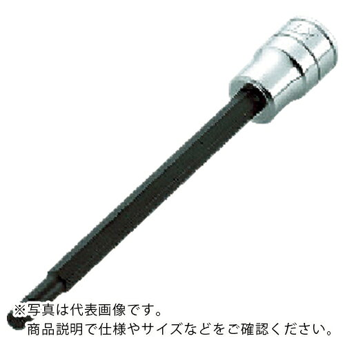 特長：ビット部は差込式で、交換が可能です。ロングタイプです。差込角側は応力の集中を防ぐパワーフィット形状を採用しています。用途：汎用工具仕様：対辺寸法(インチ)：1/8差込角(mm)：9.5全長(mm)：128インチサイズ材質／仕上：特殊工...