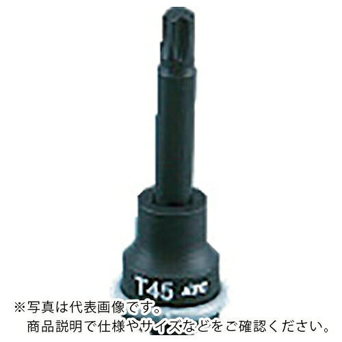 特長：AMBACシステム採用で、使用時のピン飛び出しを防止します。新型リングの採用により、ピン・リングの装着も簡単です。用途：インパクトレンチ用T型トルクスレンチ仕様：差込角(mm)：9.5呼びNo.：T30全長(mm)：75対辺寸法(mm...