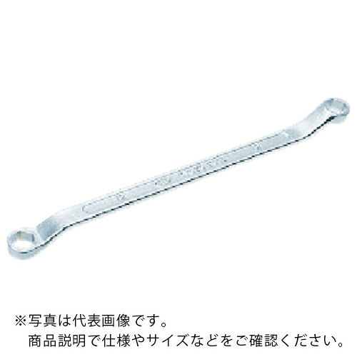 特長：六角は左右対称に15°の角度をつけているので12角めがねレンチと同等（30°の振れ角で回転）の作業が可能です。六角口径部の面取りをなくし、口径部とボルト・ナットの接触面積をより大きくしています。柄部は立ち上がり角度を45°×10°とし...