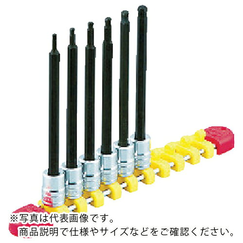 特長：ビット部は差込式で、交換が可能です。差込角側は応力の集中を防ぐパワーフィット形状を採用しています。用途：汎用工具仕様：差込角(mm)：6.35セット内容(点)：4タイプ：ロングBPセット内容：3、4、5、6材質／仕上：内容品:特殊工具...
