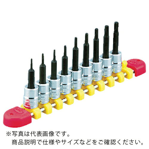 特長：差込角側は応力の集中を防ぐパワーフィット形状を採用しています。用途：汎用工具に。仕様：差込角(mm)：12.7セット内容(点)：9タイプ：スタンダードセット内容：3/16、7/32、1/4、5/16、3/8、7/16、1/2、9/16...