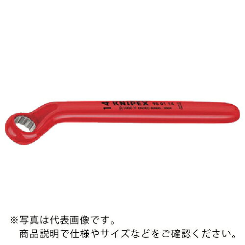 特長：クロムメッキされたベーシックなツールです。仕様：二面幅寸法(mm)：24全長(mm)：265厚さ(mm)：161000V絶縁仕様DIN　EN／IEC60900基準適合品材質／仕上：鍛造クロームバナジウム鋼注意：各部の寸法は絶縁コーティ...