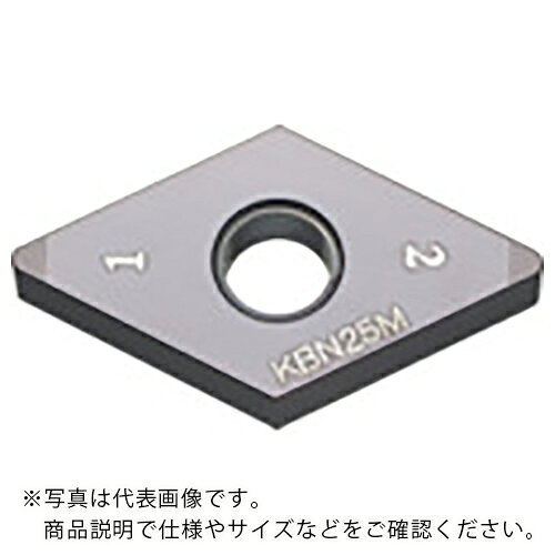 特長：高耐熱性CBNに耐熱性MEGACOATを施し、高硬度合金鋼の高速仕上げ〜軽断続加工に最適です。用途：旋削加工用。被削材：高硬度合金鋼。仕様：チップ形状：ひし形55°厚さ(mm)：4.76被膜構成：MEGACOAT呈色：黒赤色刃先仕様：...